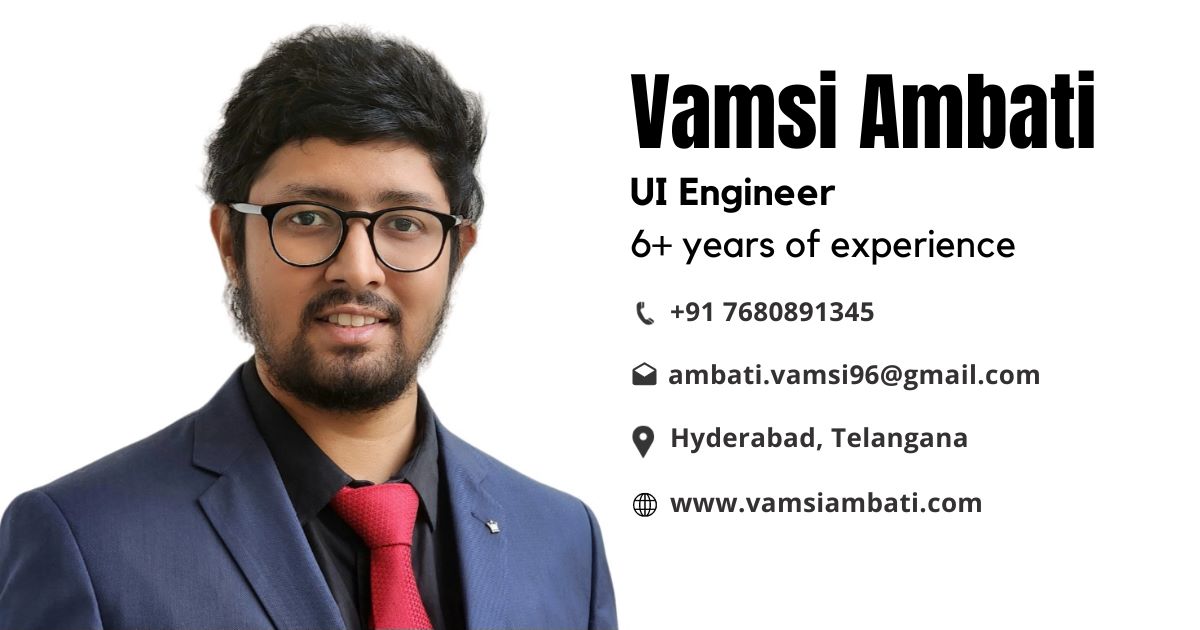 Vamsi Ambati - Senior Software Engineer
